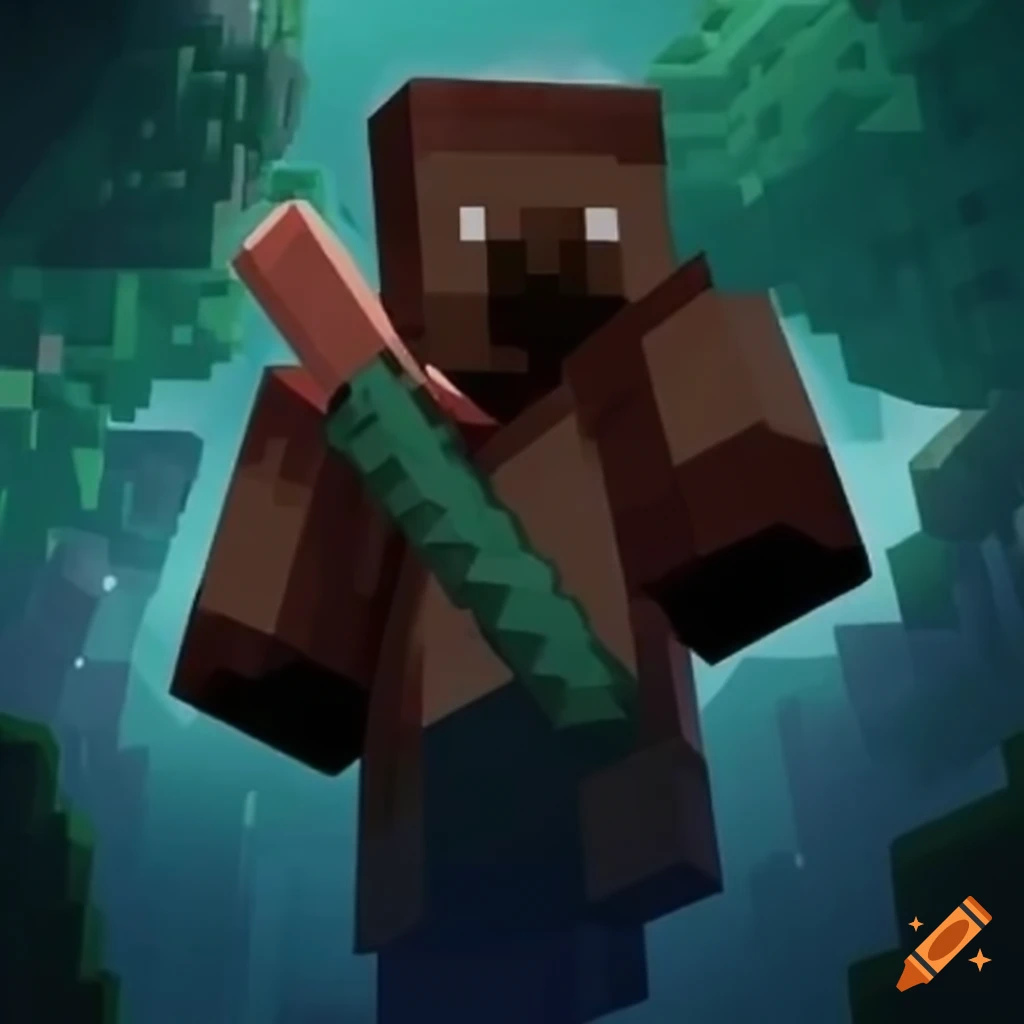 Minecraft players tempted by a mysterious treasure on Craiyon