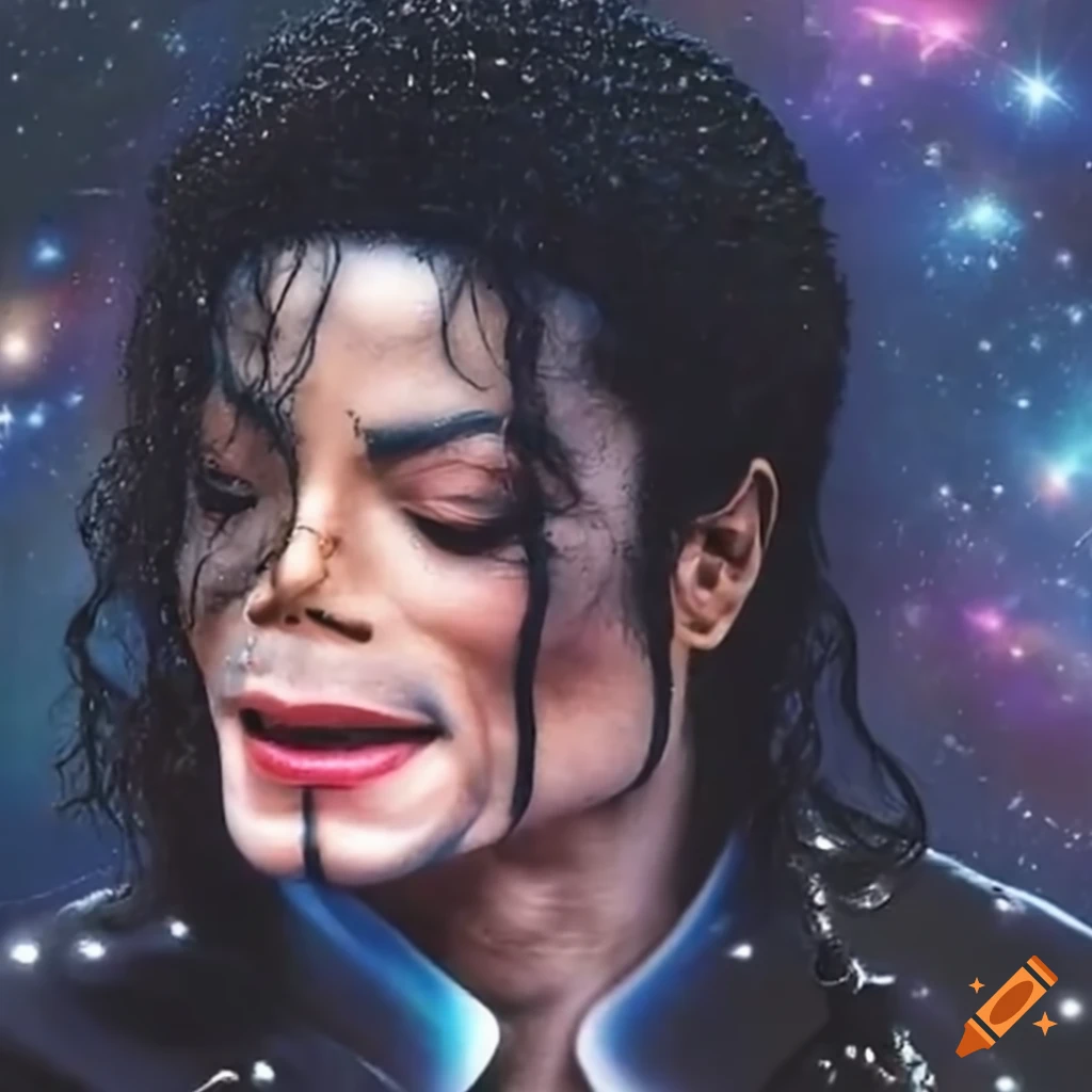 Michael Jackson Crying While Observing The Earth On Craiyon