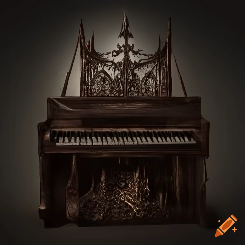 Raw gothic piano on Craiyon