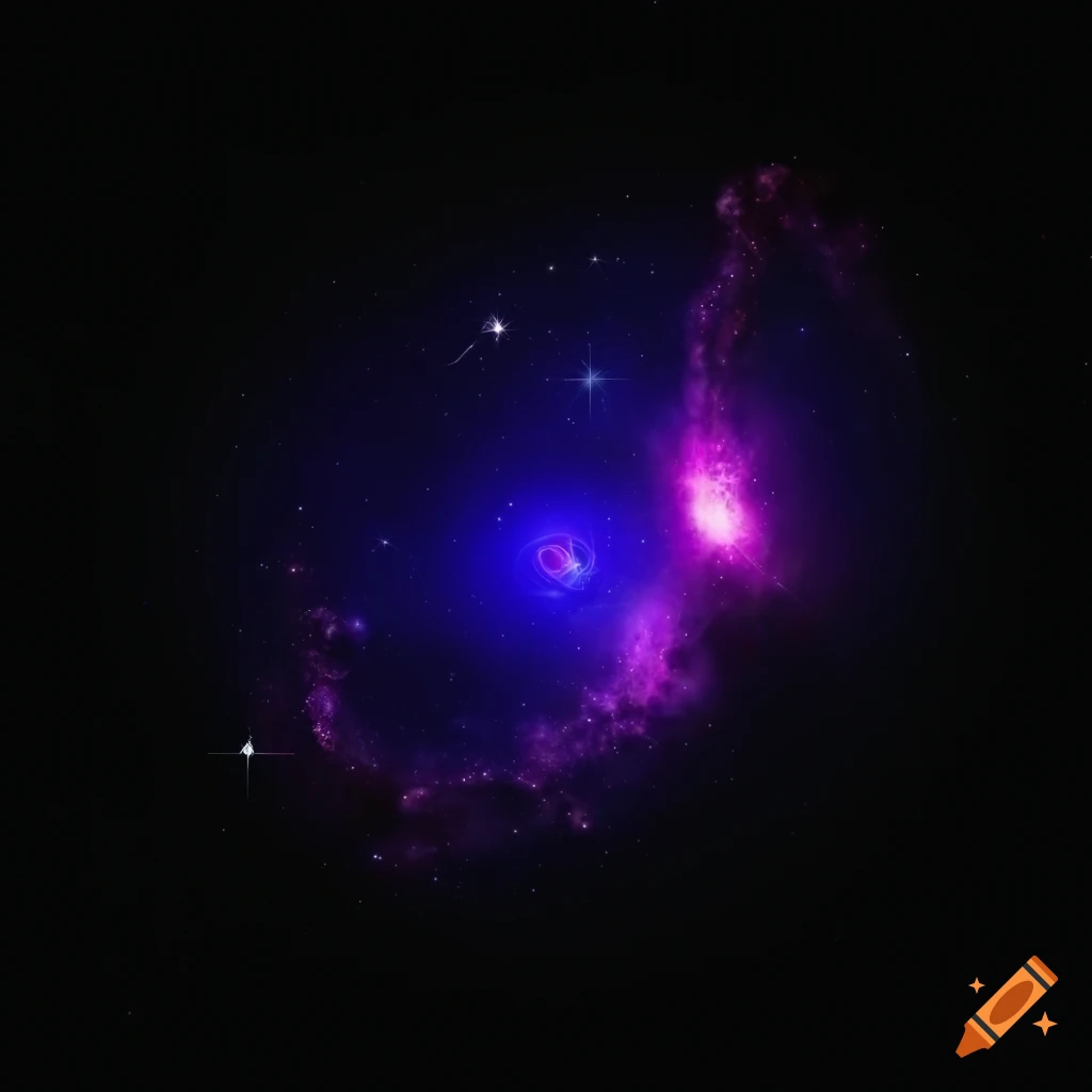Beautiful galaxy with music instruments and dnd references in separate ...
