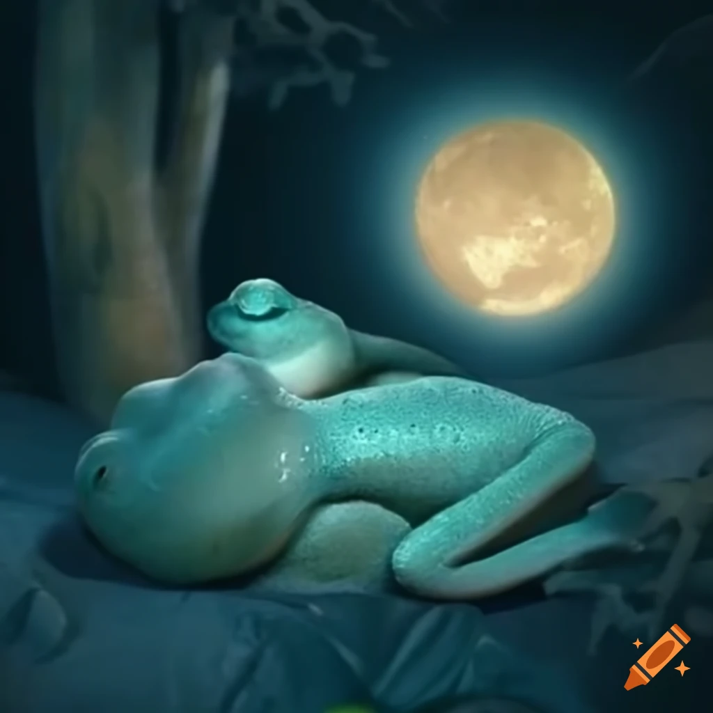 Mystical standing stone under the full moon on Craiyon