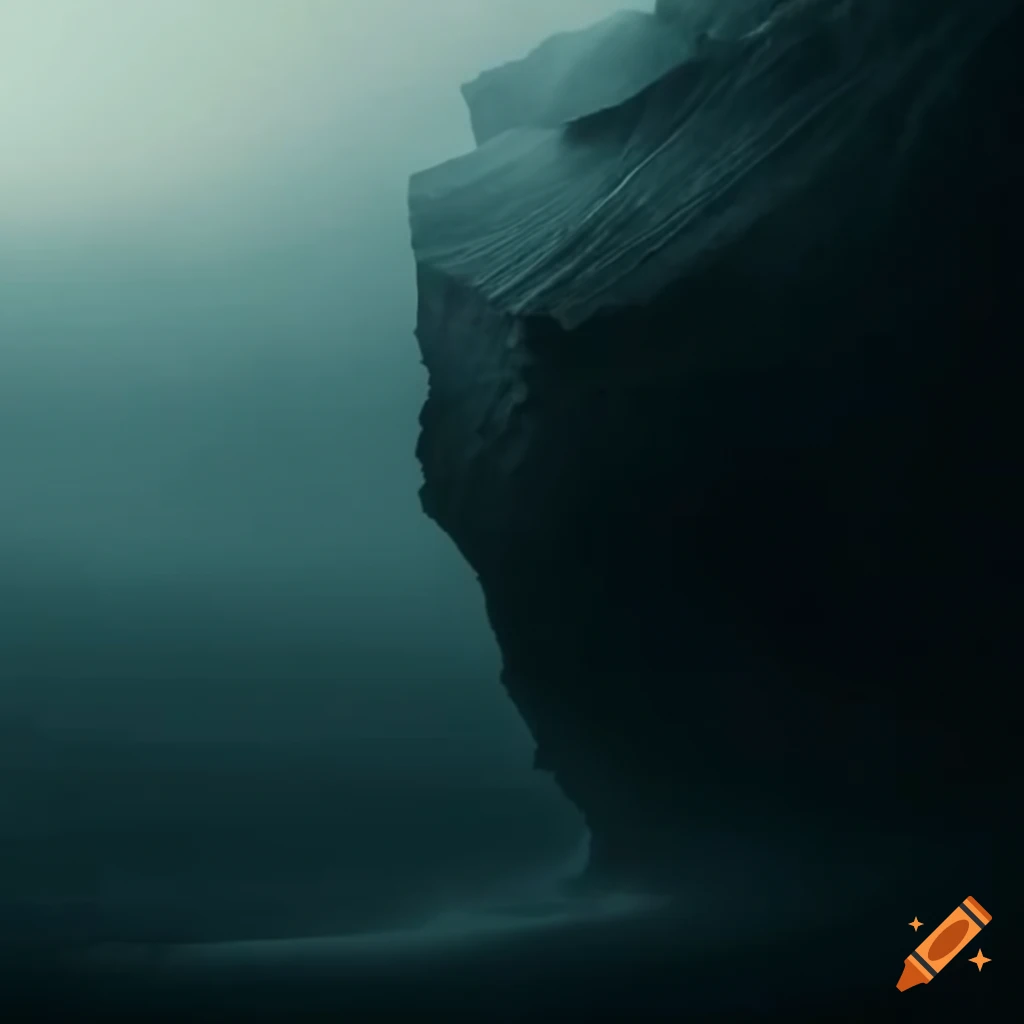 Minimalistic artwork of a torn landscape