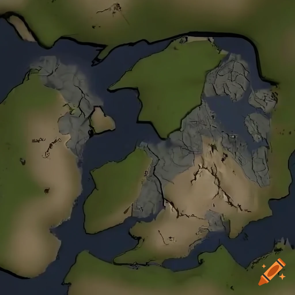 Heightmap of Arma 3 terrain on Craiyon