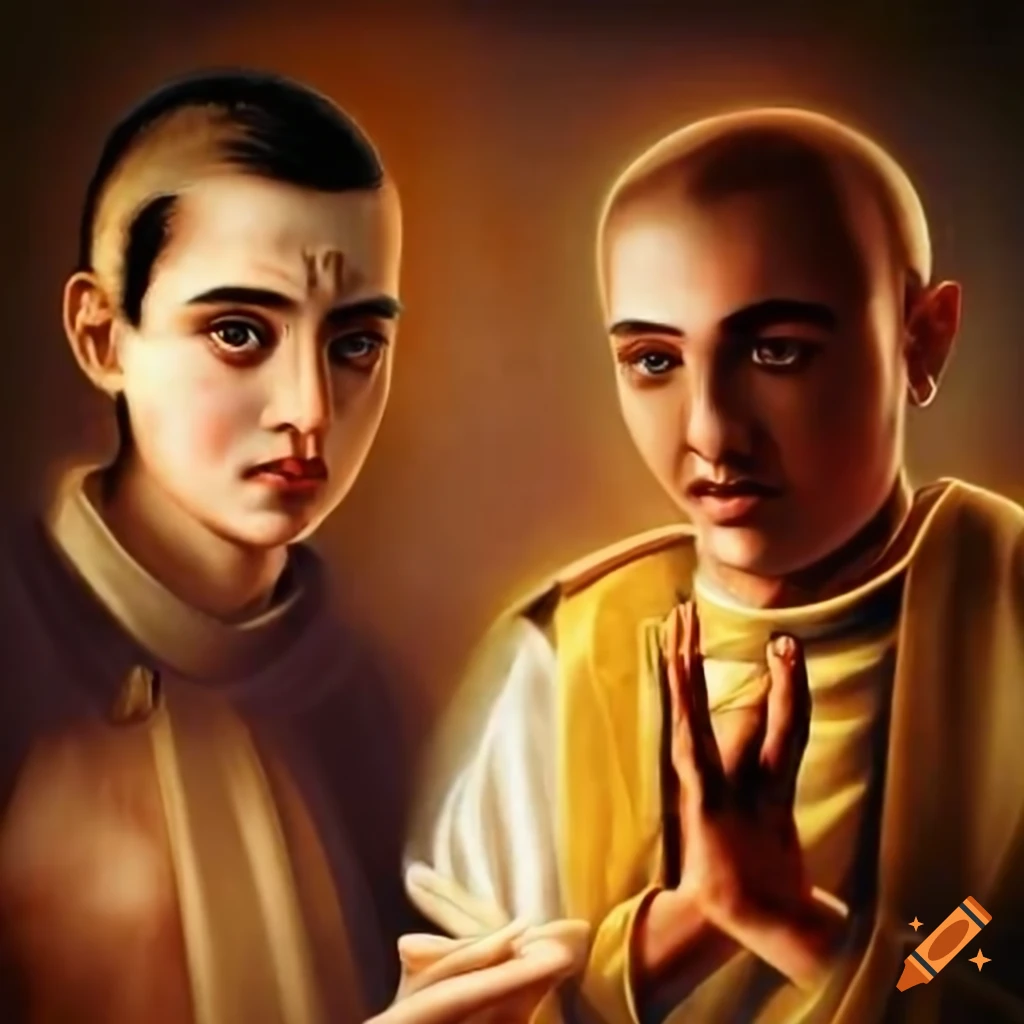 Image of two young priests