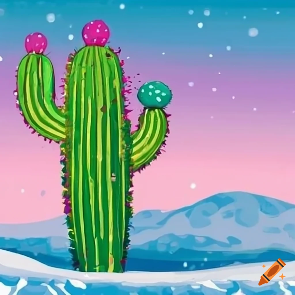 Cactus walking in the desert on Craiyon