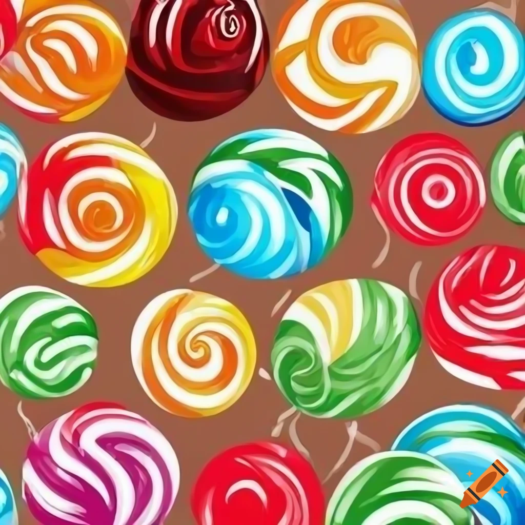 Vector illustration of a colorful variety of candies