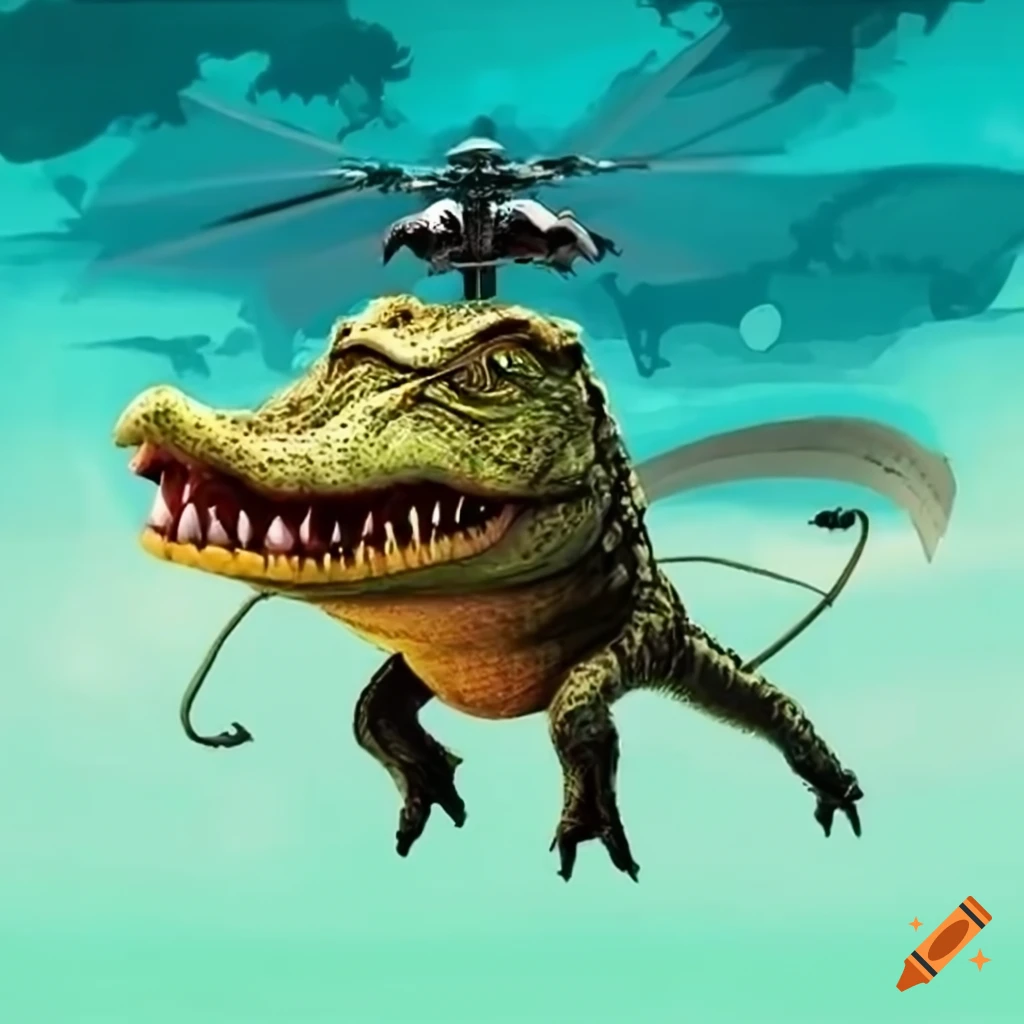 Imagination unleashed: a fierce creature with crocodile body and ...