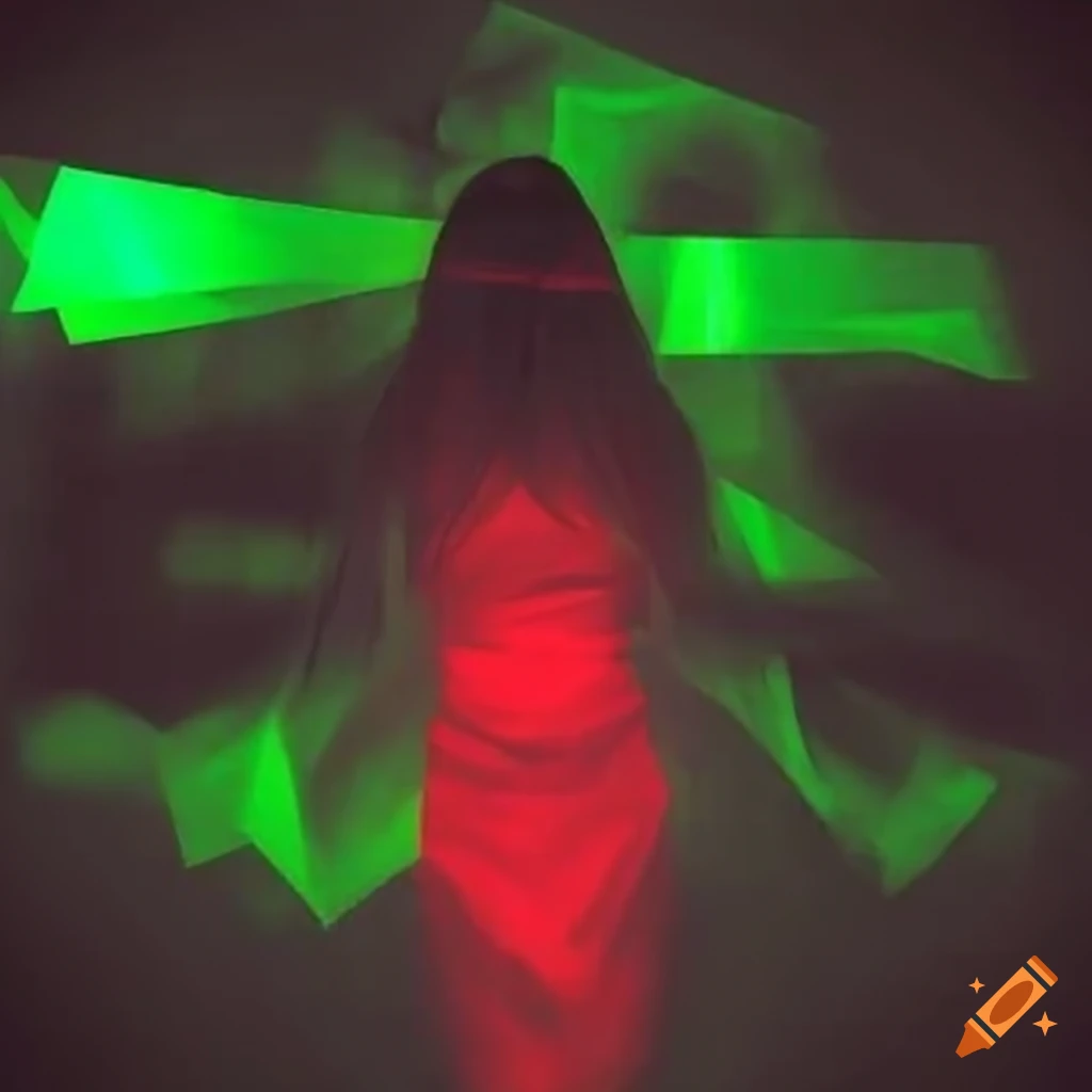 Artistic depiction of a crying girl with geometric shapes on Craiyon