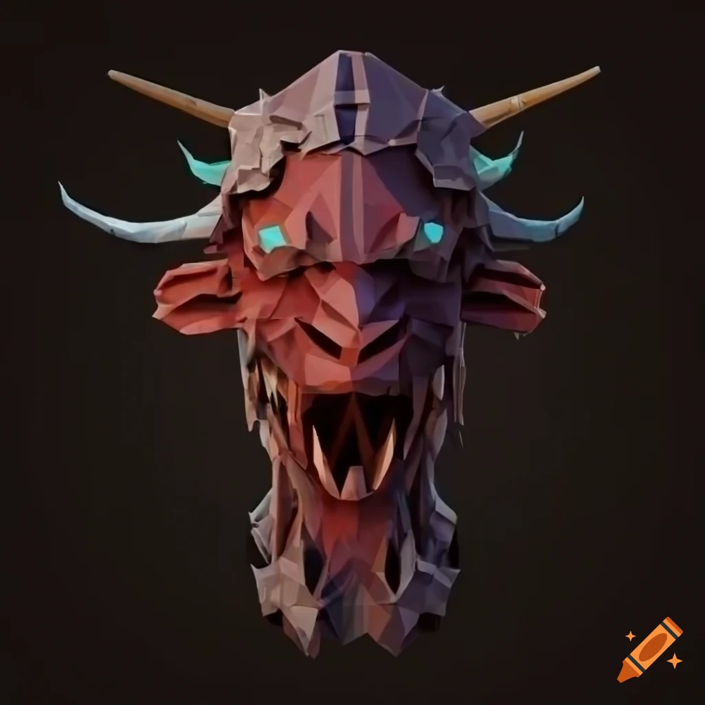 Low poly bull demon model for a thrilling RPG on Craiyon