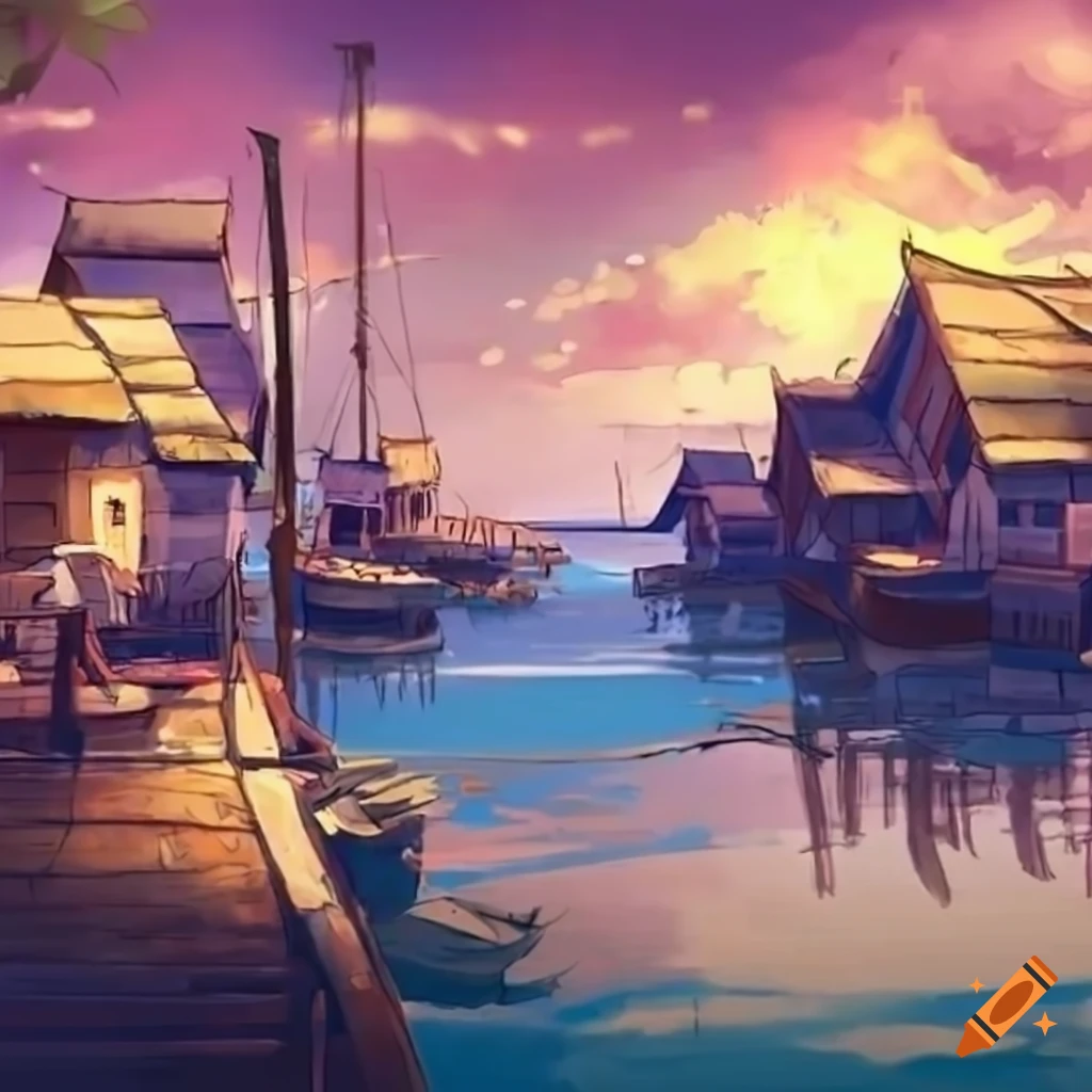 Pool background anime artstyle on Craiyon