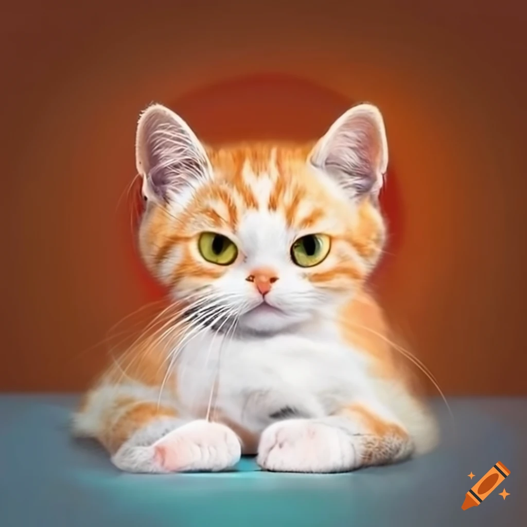 Cute cat on Craiyon