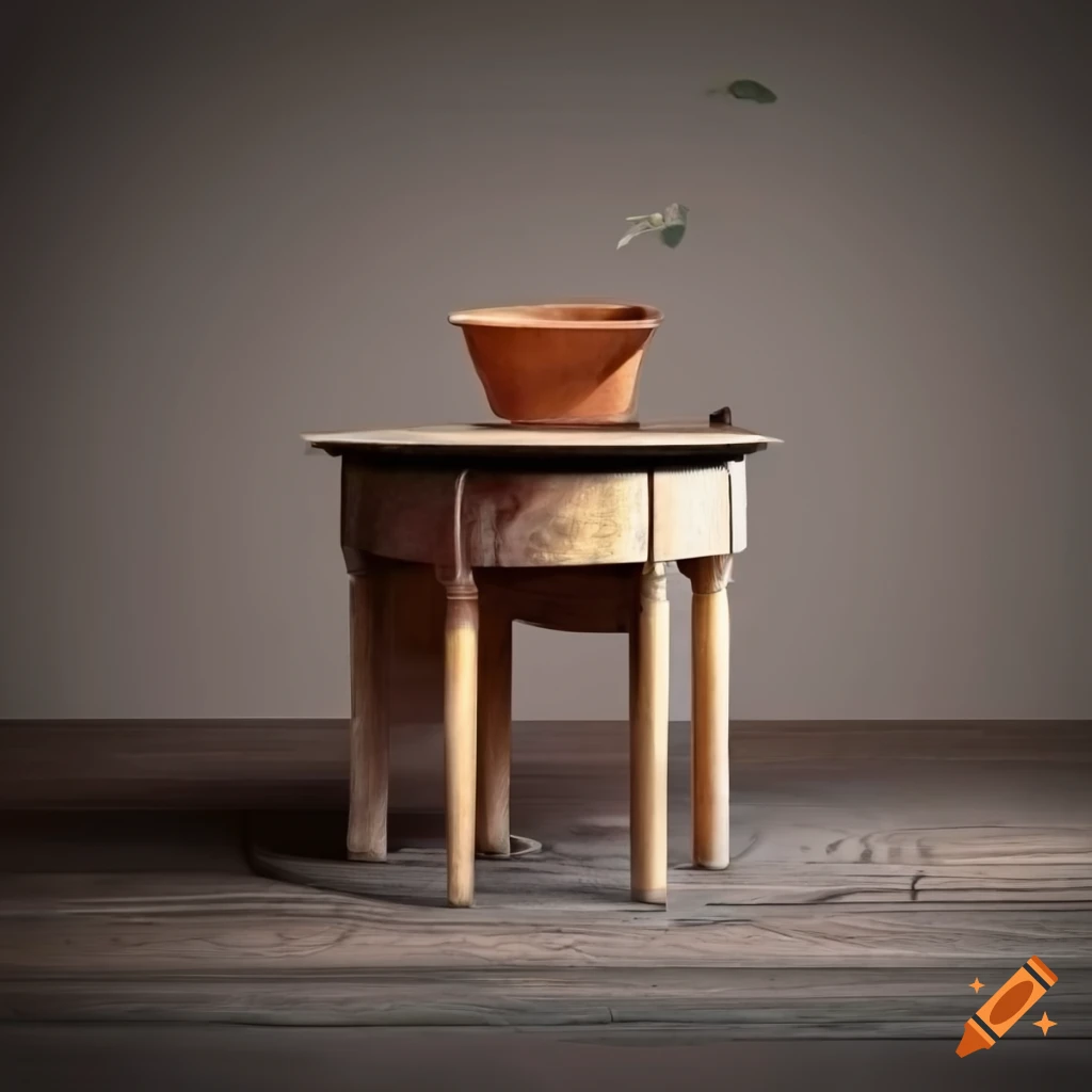 Table base zoomed in, natural enviroment, 3d photo, realistic on Craiyon