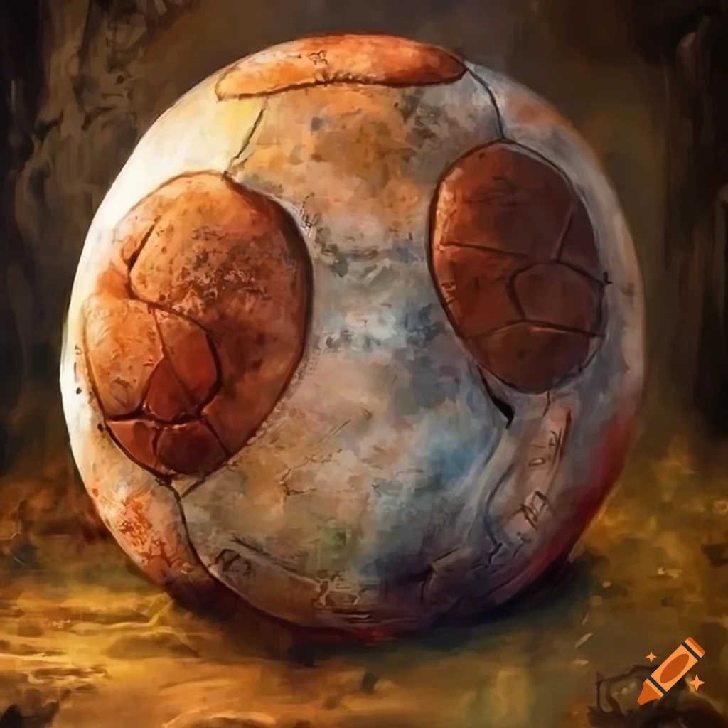 Medieval-style painting of a football game on Craiyon