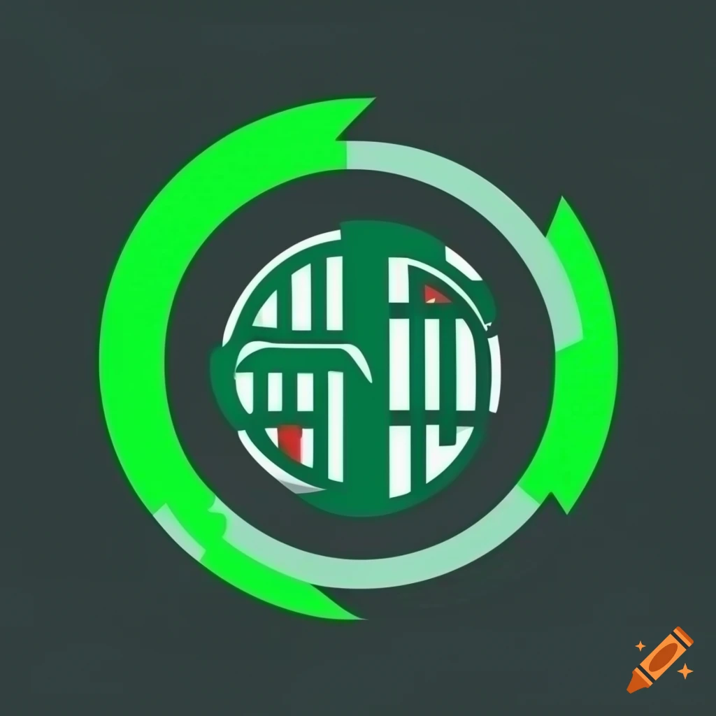 Sleek and simple green logo for titans rise on Craiyon