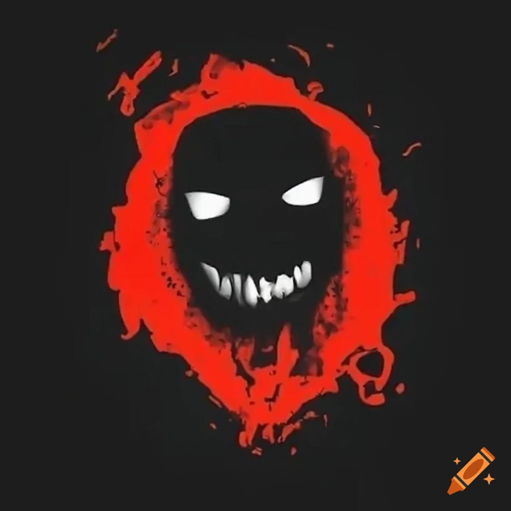 Youtube logo with a spooky twist on Craiyon