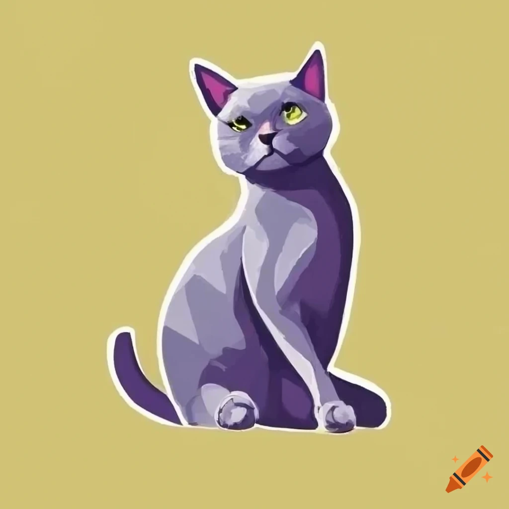 Simple drawing of a cat on Craiyon