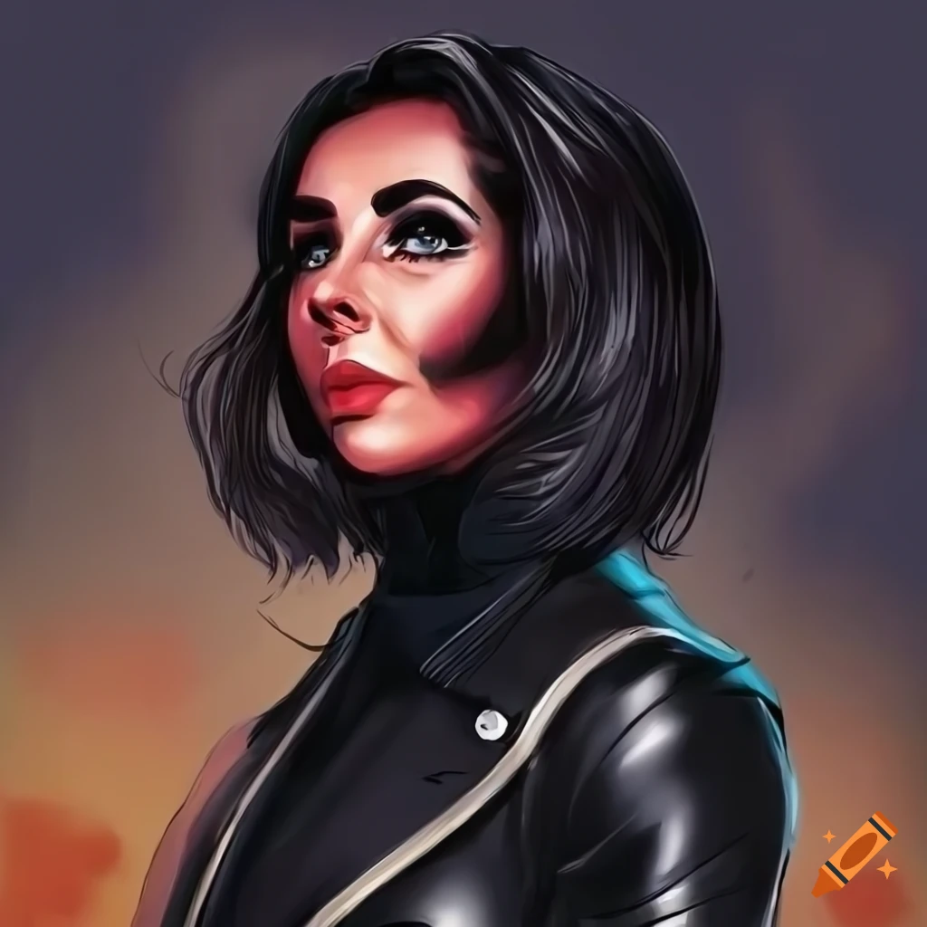 Comic book art of a confident and stylish woman in heeled boots on Craiyon