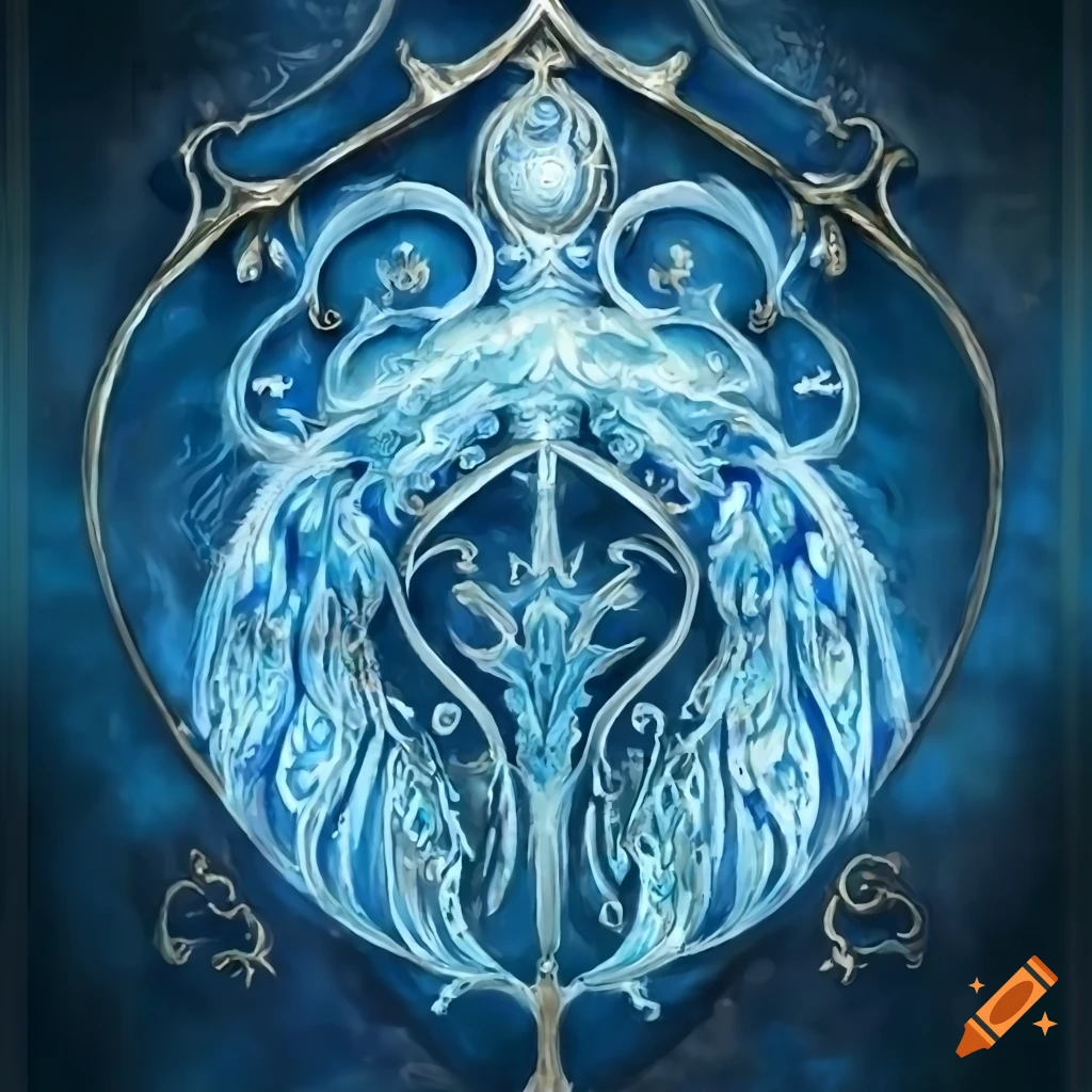 Elvish-inspired guild crest at dawn on Craiyon