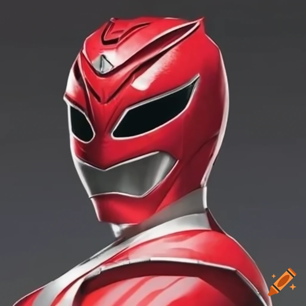 Red tiger-themed power ranger helmet