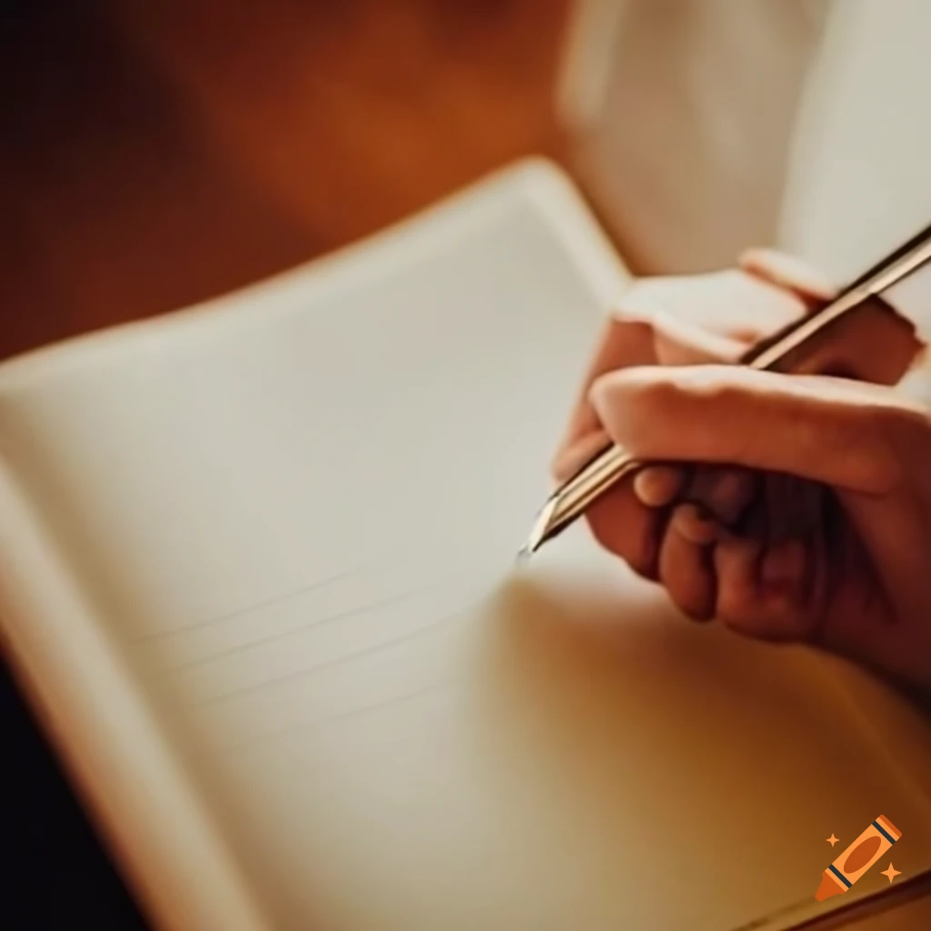 Person Writing In A Journal On Craiyon