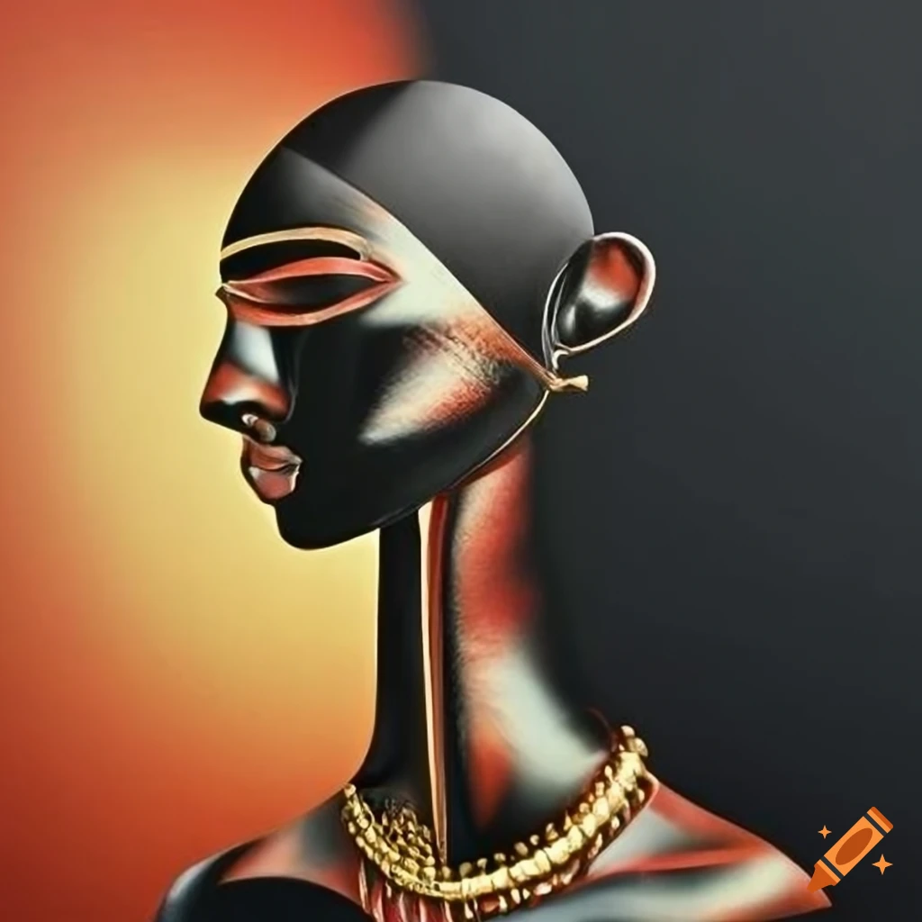 Chirico style surrealism abstract artwork of an african tribe on Craiyon