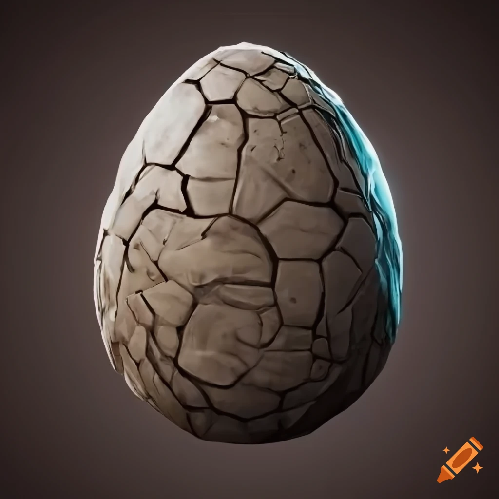 2d stone egg in unreal engine on Craiyon