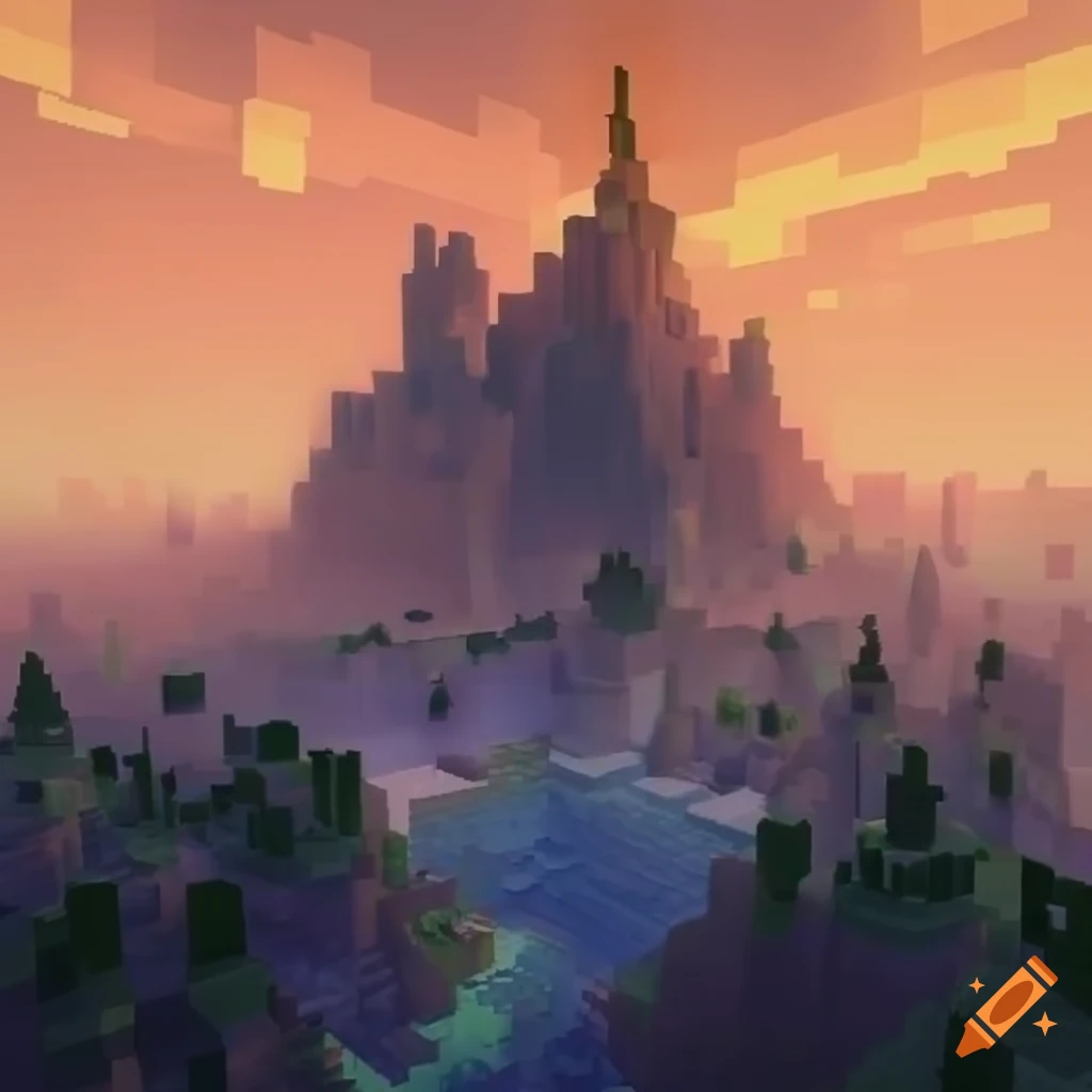 Minecraft world design with saturn-shaped ores on Craiyon