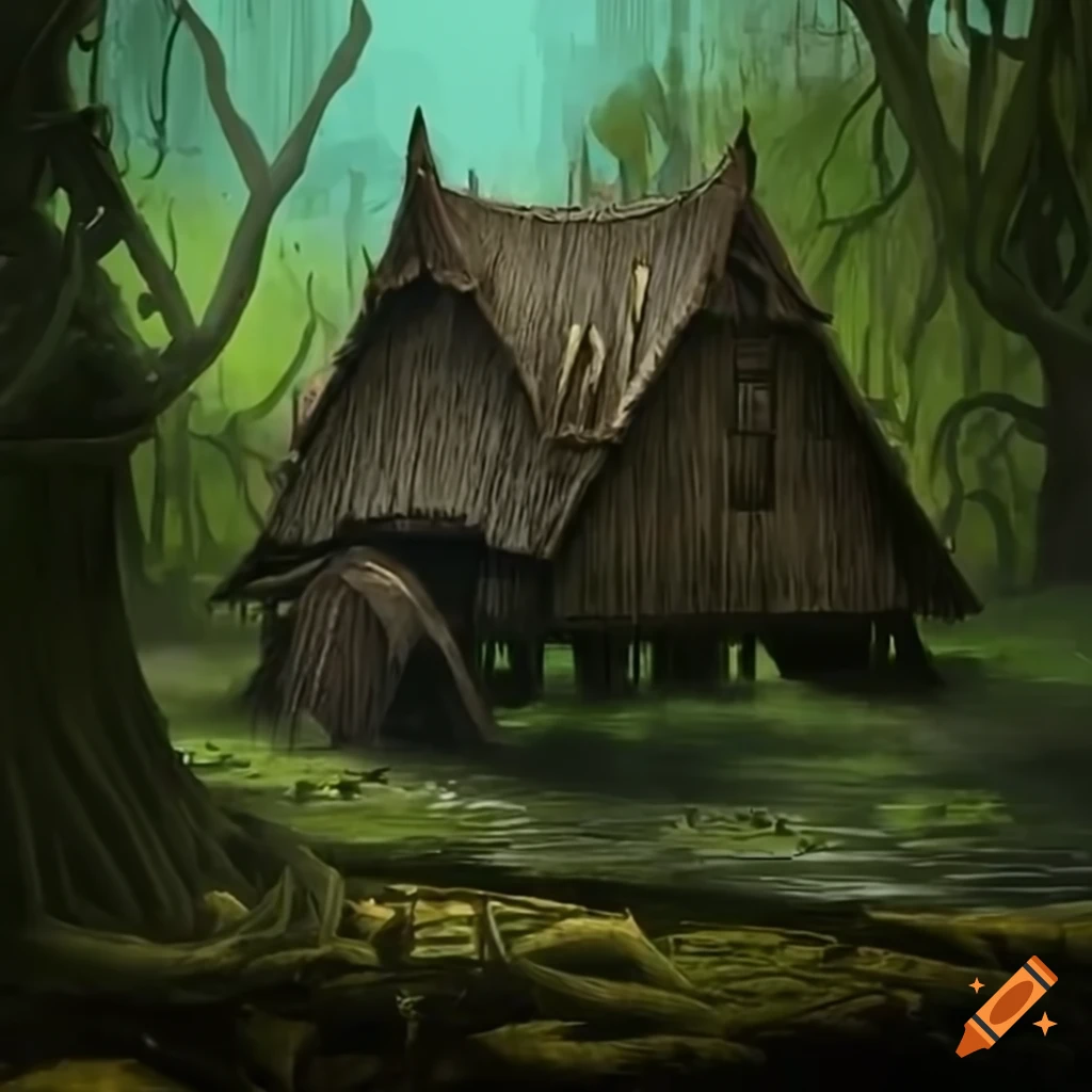 Image of a viking village in a swamp