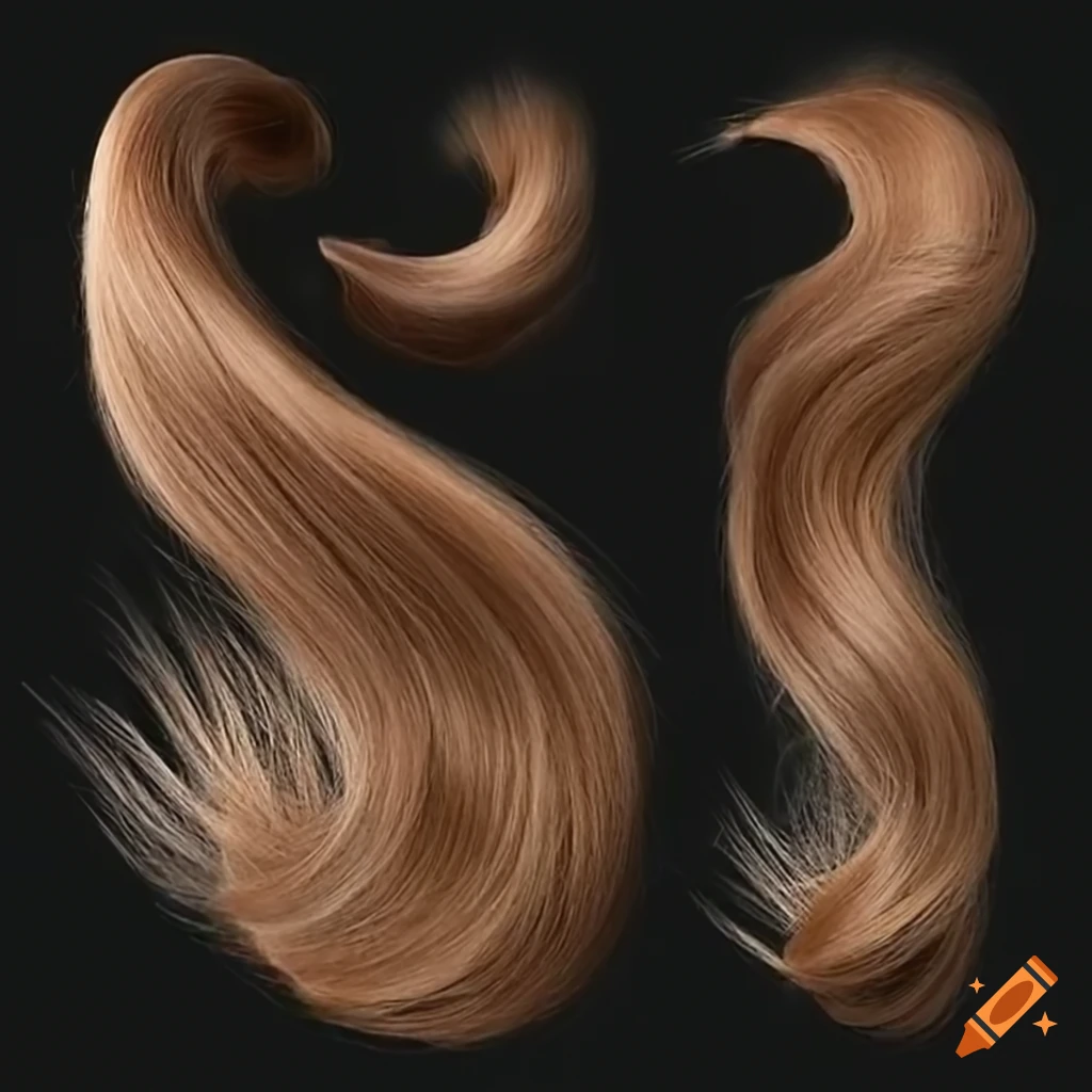 Ultra-realistic depiction of beautiful long hair