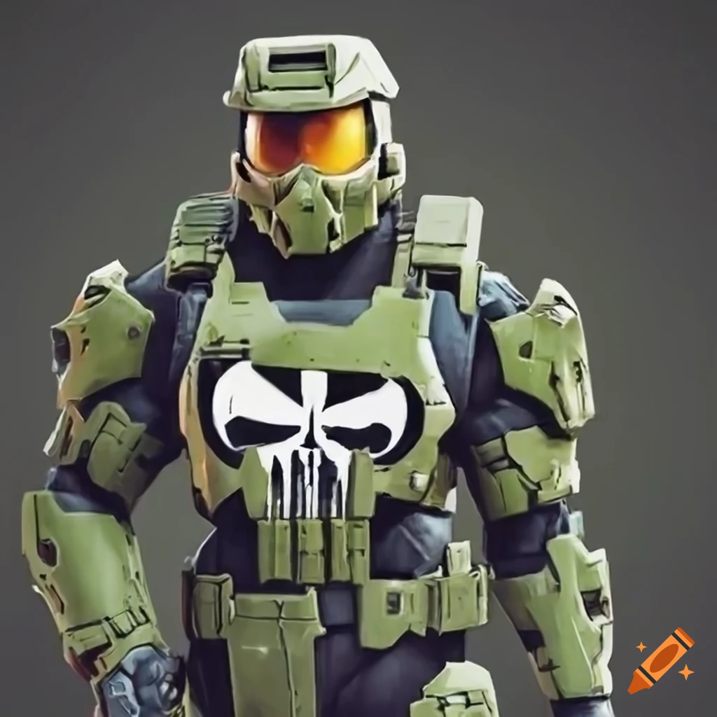 Master chief sitting alone on a park bench looking sad on Craiyon