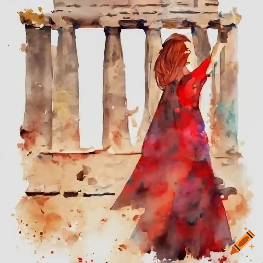 Depiction of the burning library of alexandria on Craiyon