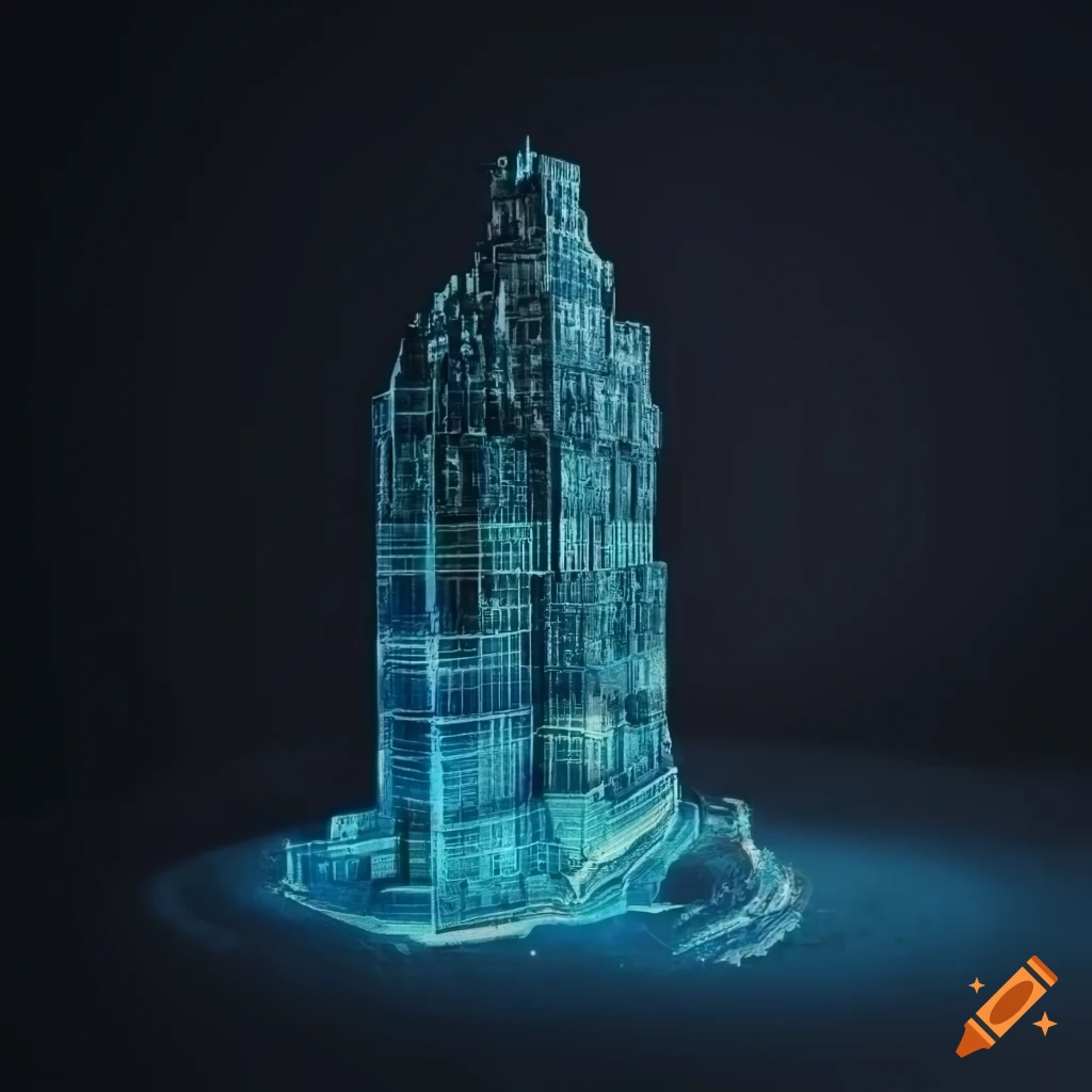 Westminster abbey with egg towers in a papercut style on Craiyon