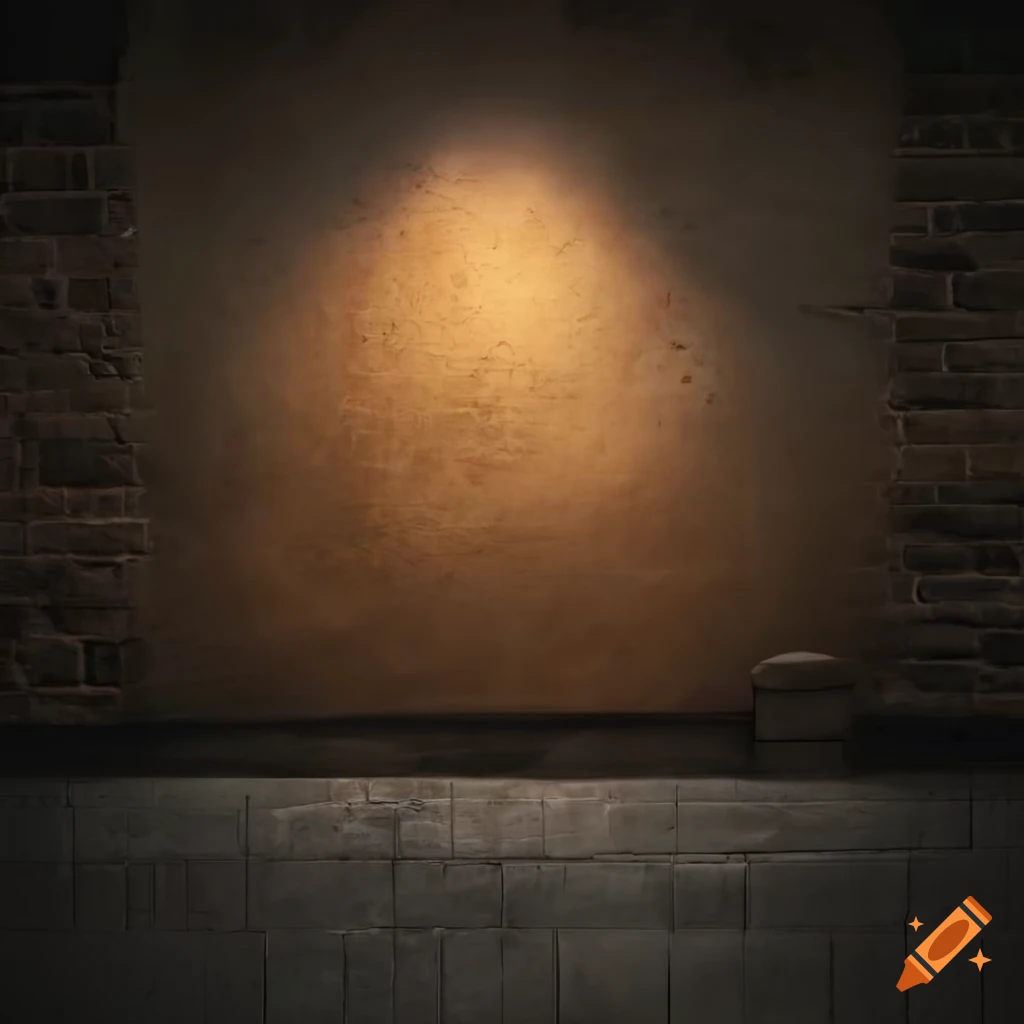 Gritty and mysterious wall with low lighting on Craiyon