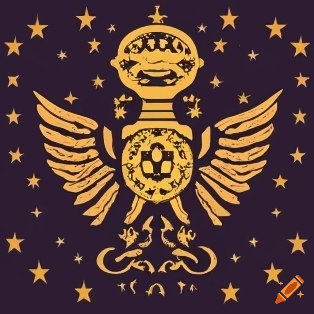 Detailed flag representing an esoteric nation on Craiyon