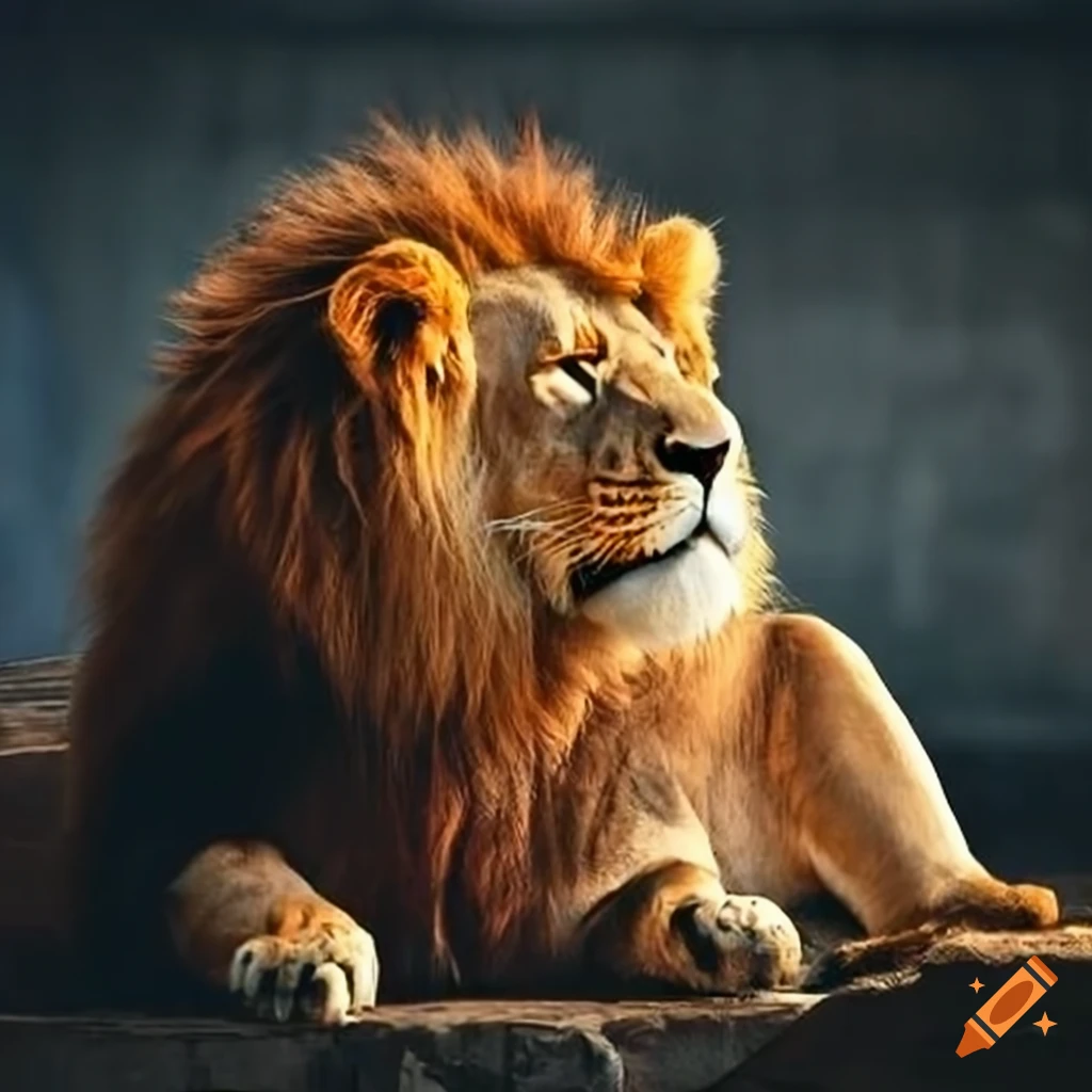 Lion in the city on Craiyon