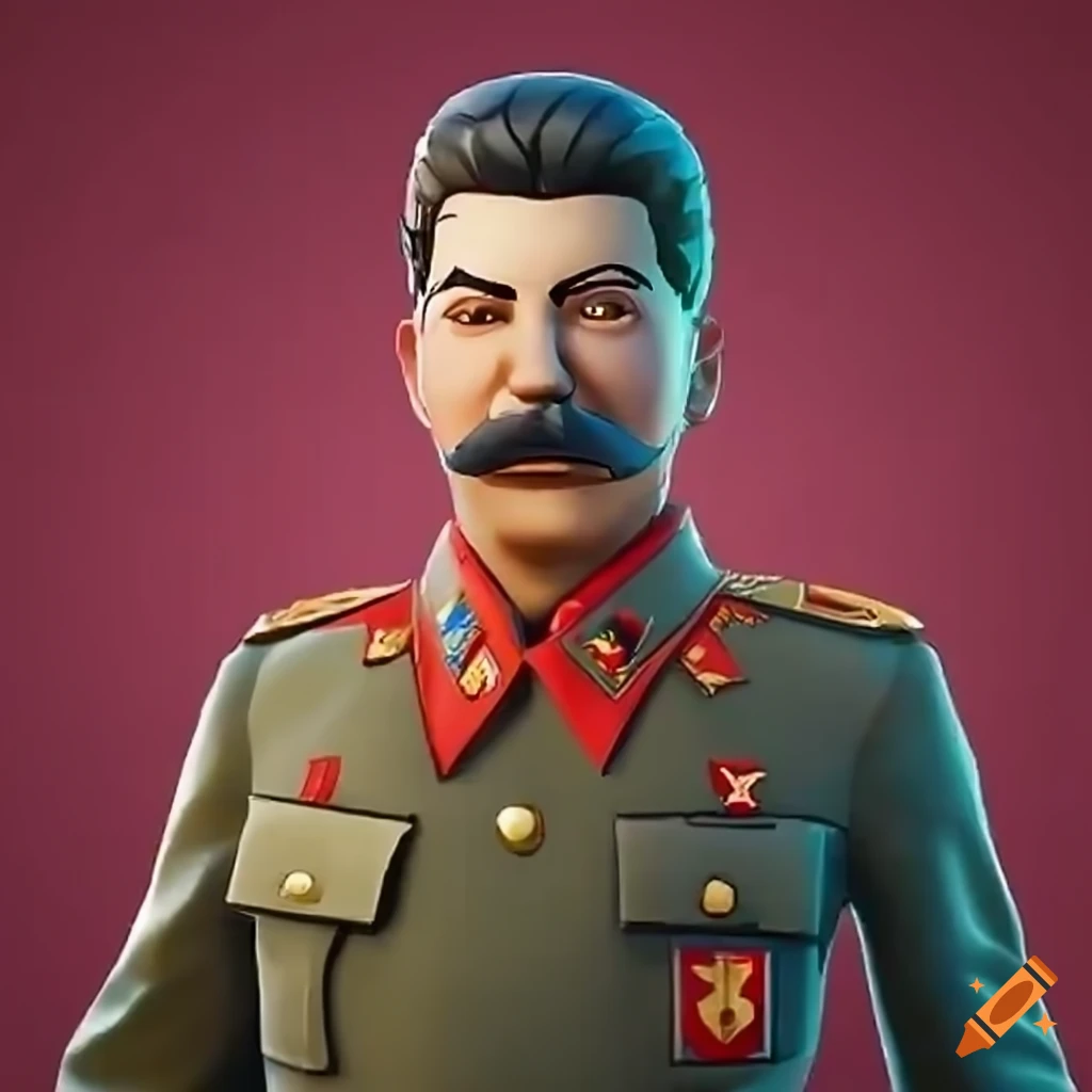 Satirical representation of historical figure in fortnite on Craiyon