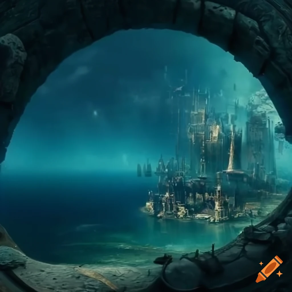 Steampunk City In The Ocean With Circular Wall On Craiyon