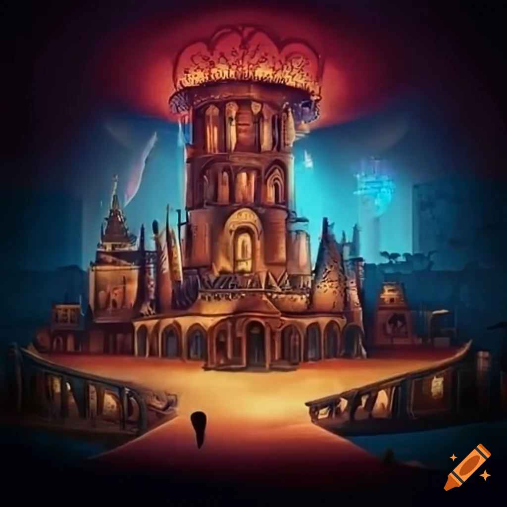 Illustration of a public gaming world on Craiyon