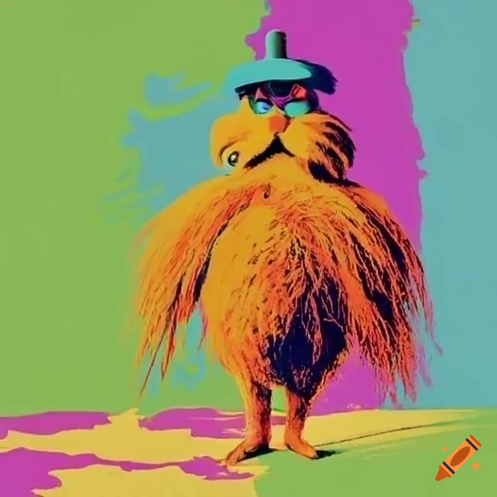 Pop art lorax artwork by andy warhol