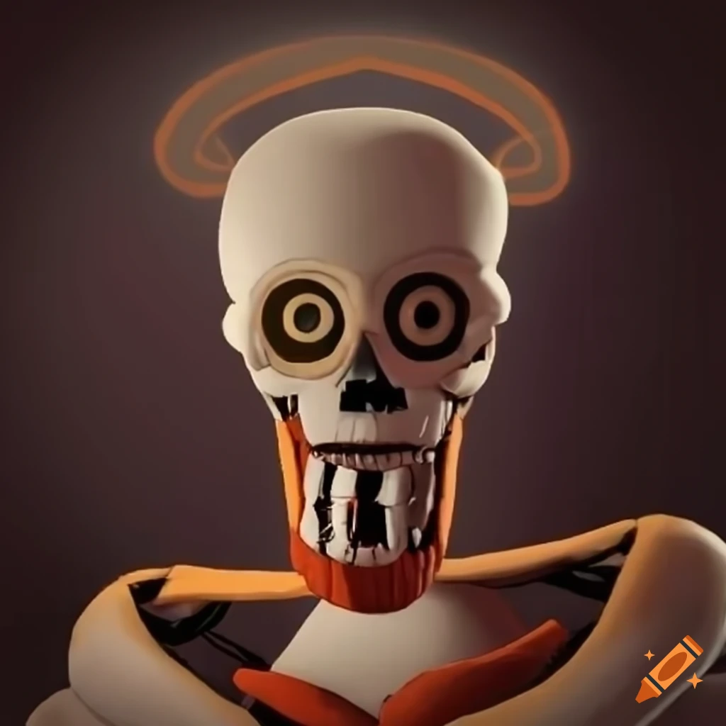 Animatronic papyrus character on Craiyon