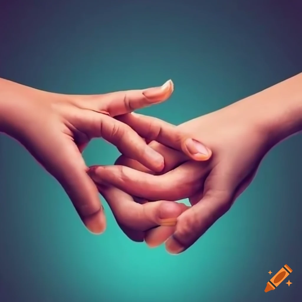 Surreal artwork of two hands with unusual fingers on Craiyon