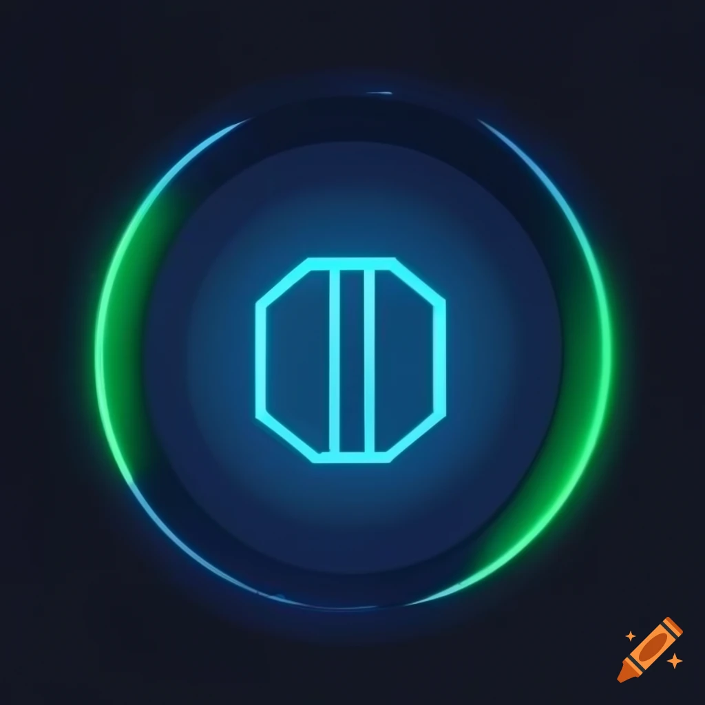 Futuristic circle logo with G design inside on Craiyon