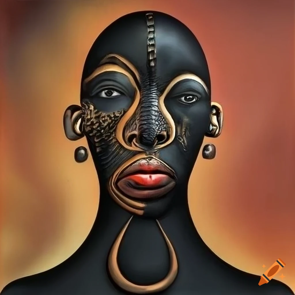 Abstract artwork inspired by african tribe on Craiyon