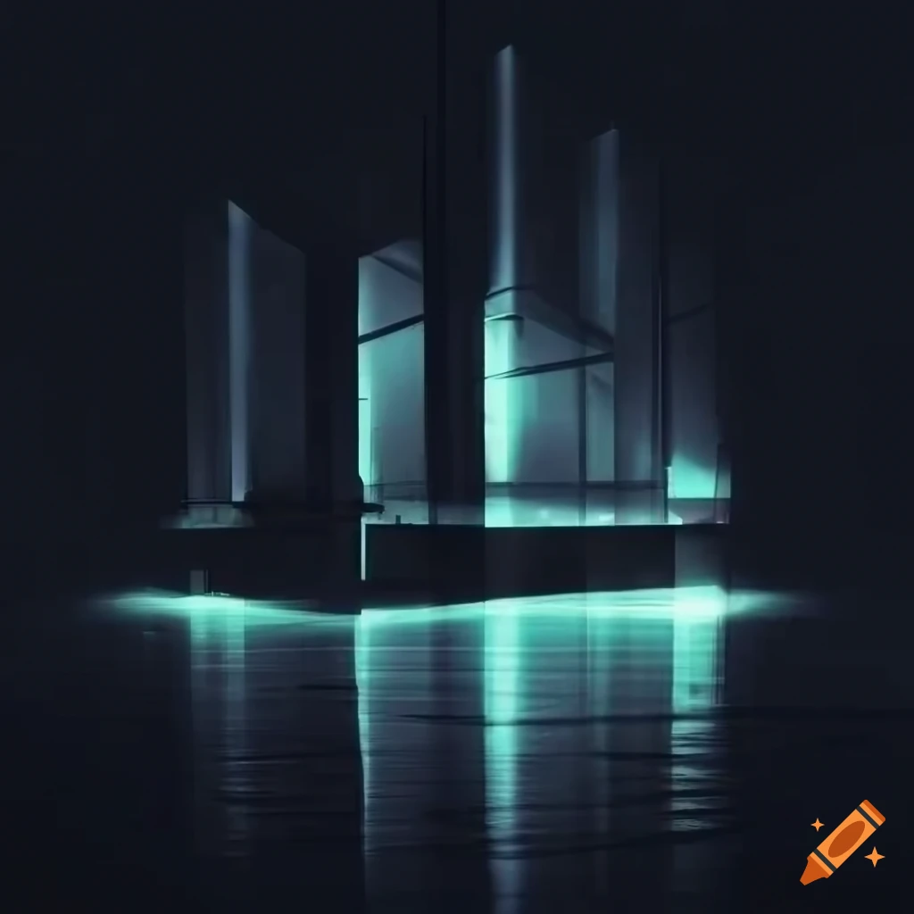 Vivid architecture with stunning volumetric lighting on Craiyon