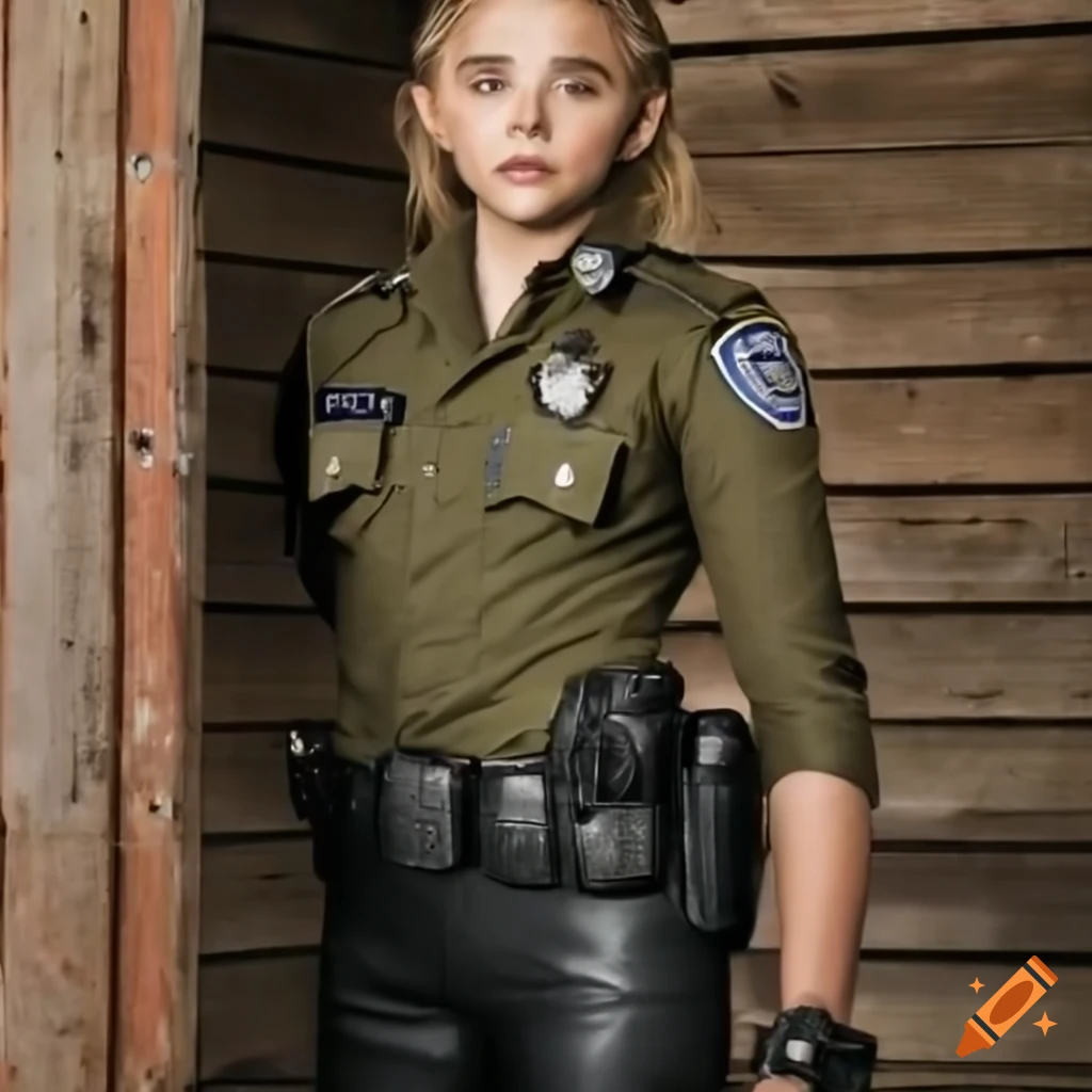 Image of a police officer standing in a doorway on Craiyon