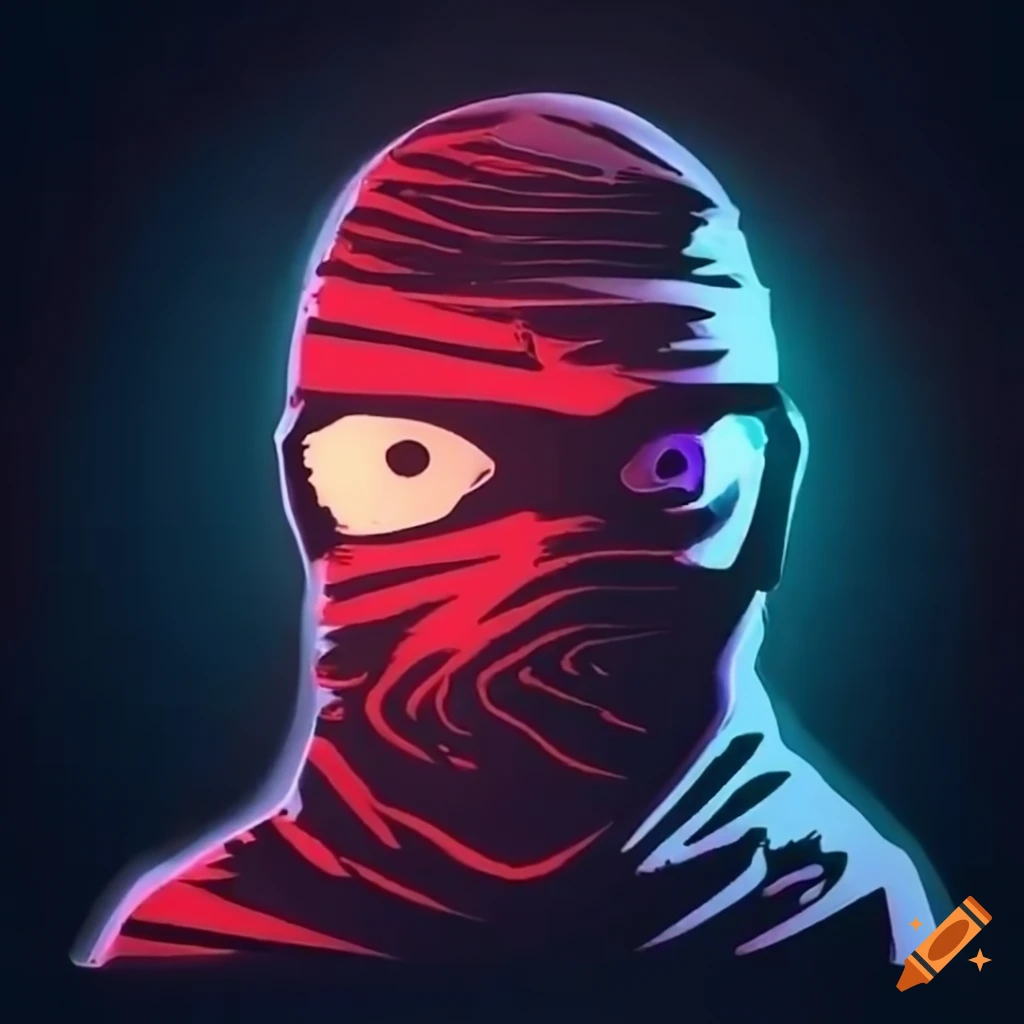 Graphic of a ninja doing video editing on Craiyon