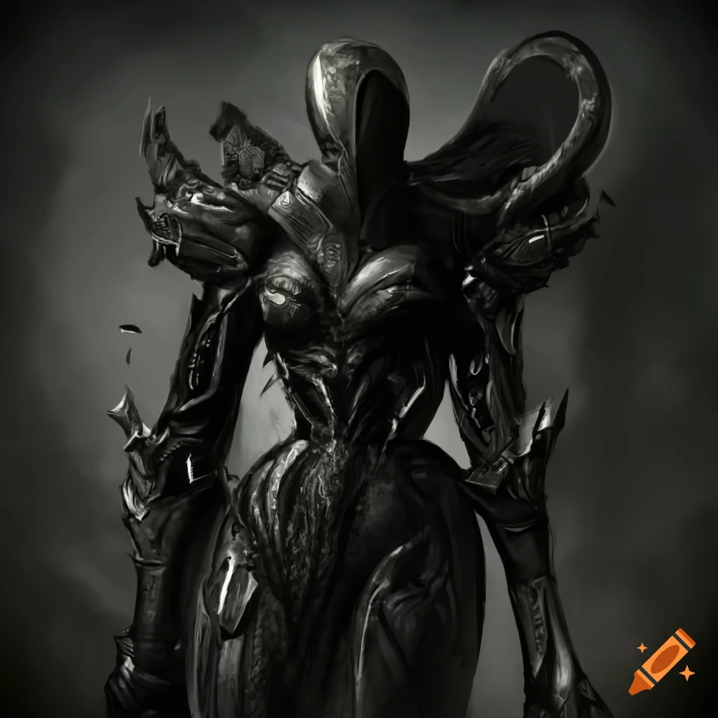 Image of a black female alien knight on Craiyon