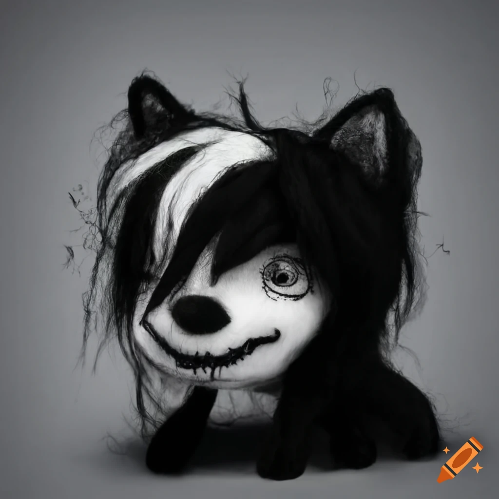 Felted wool goth punk creatures on Craiyon