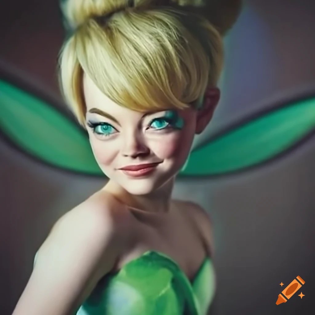 Tween-girl transforming into tinker bell on Craiyon