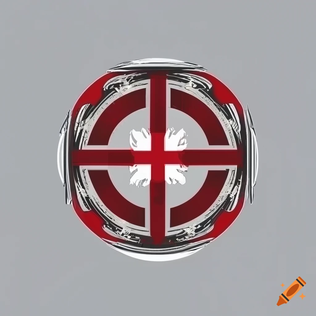 Symmetric vector art of slavic kolovrat flag